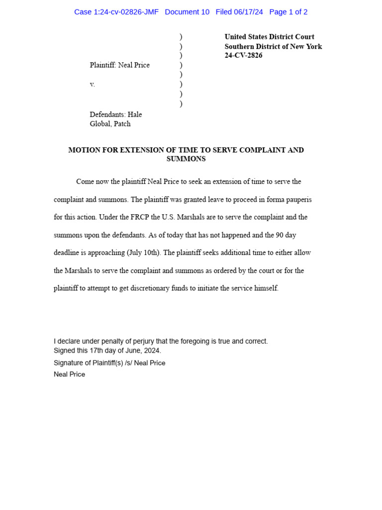 Motion For Extension | PDF