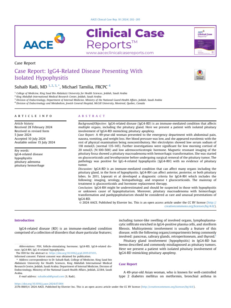 Case Report IgG4 Related Disease Presenting With | PDF | Endocrinology ...