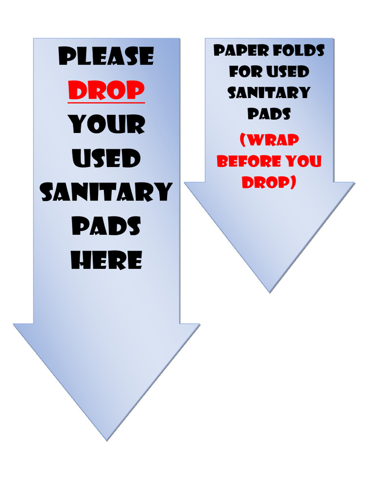 Sanitary Pad Disposal Instructions | PDF