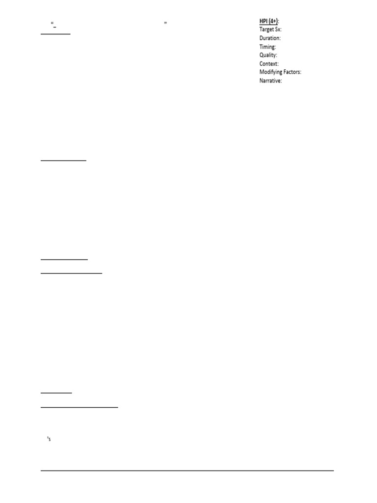 Psych HX Extensive | PDF