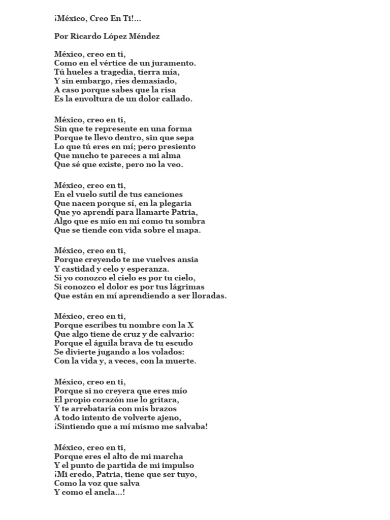 México Creo en Ti ... CREDO | PDF