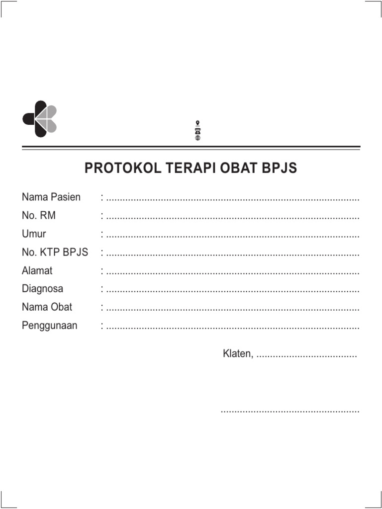 BL Protokol Terapi Obat BPJS 2024 | PDF