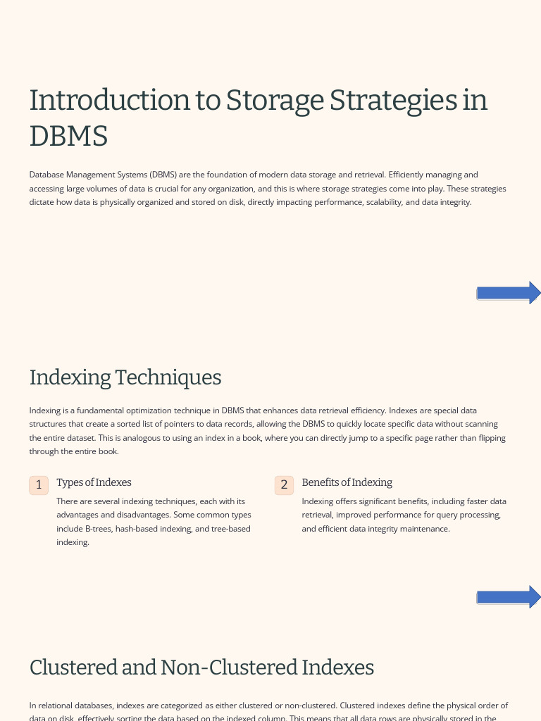 Introduction To Storage Strategies in DBMS | PDF | Database Index | Databases