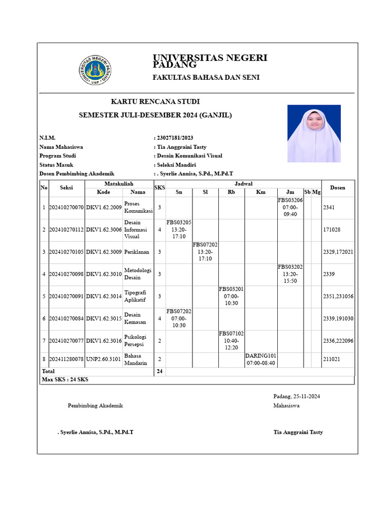 Cetak Kartu Rencana Studi | PDF