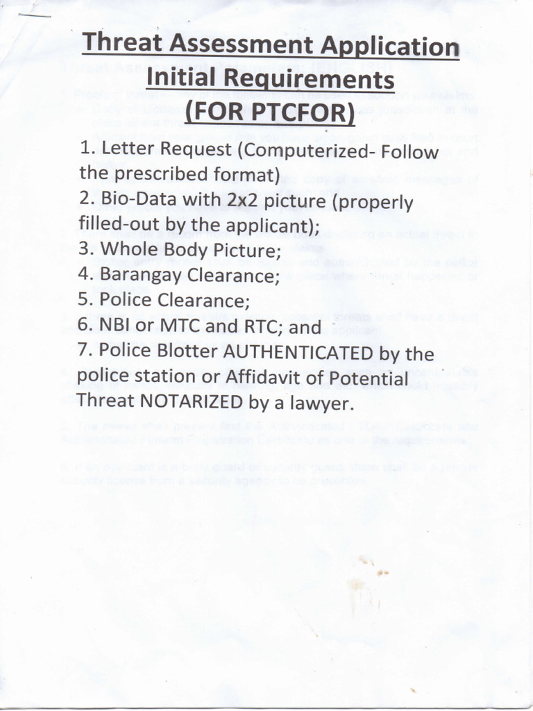 TA Application Initial Req., Letter Req. Format & Parameters | PDF