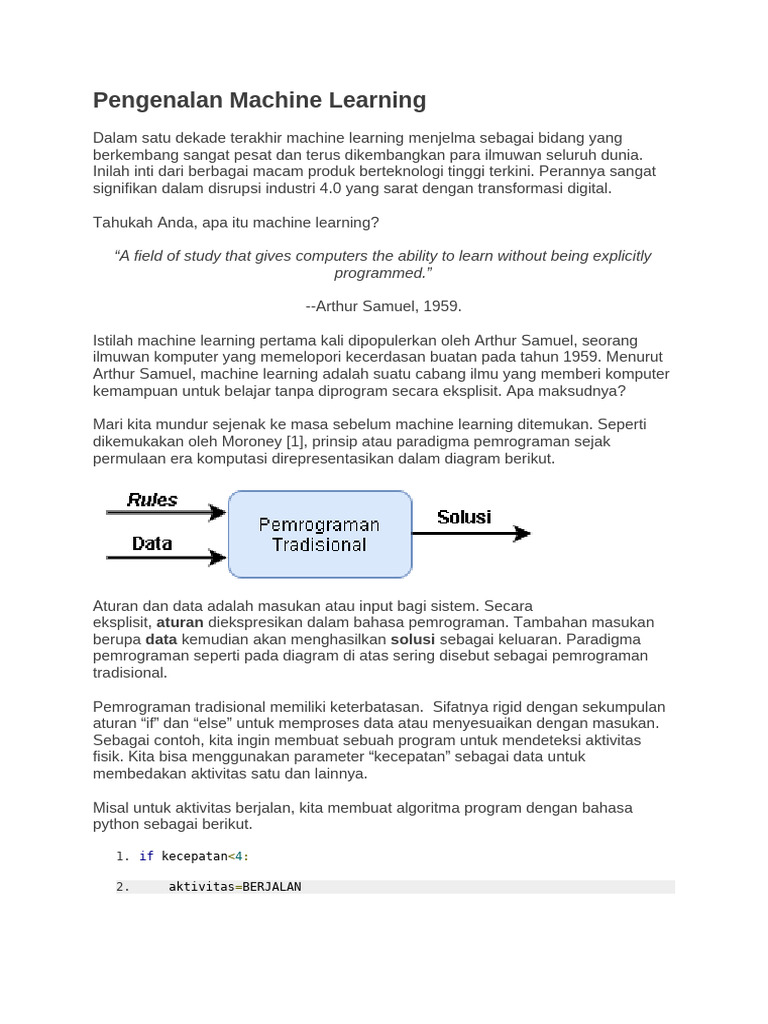 Pengenalan Machine Learning | PDF