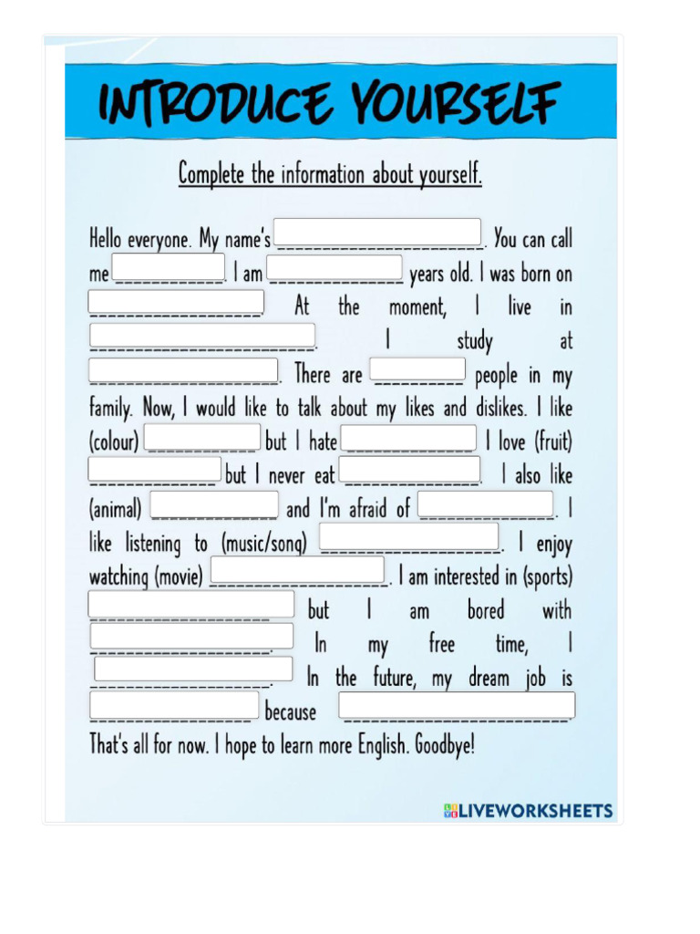 Learning Activity 1 - Introduce - Yourself | PDF