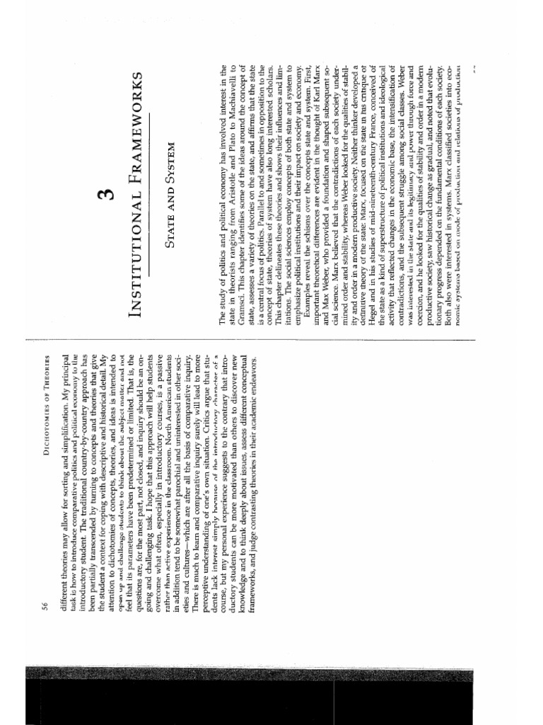 CHILCOTE (1994) Comparative Inquiry (Cap 3 - Theories of Comparative ...