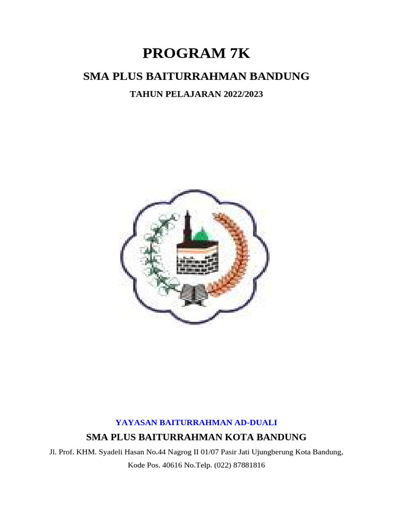 Program 7K Sma Plus Baiturrahman | PDF