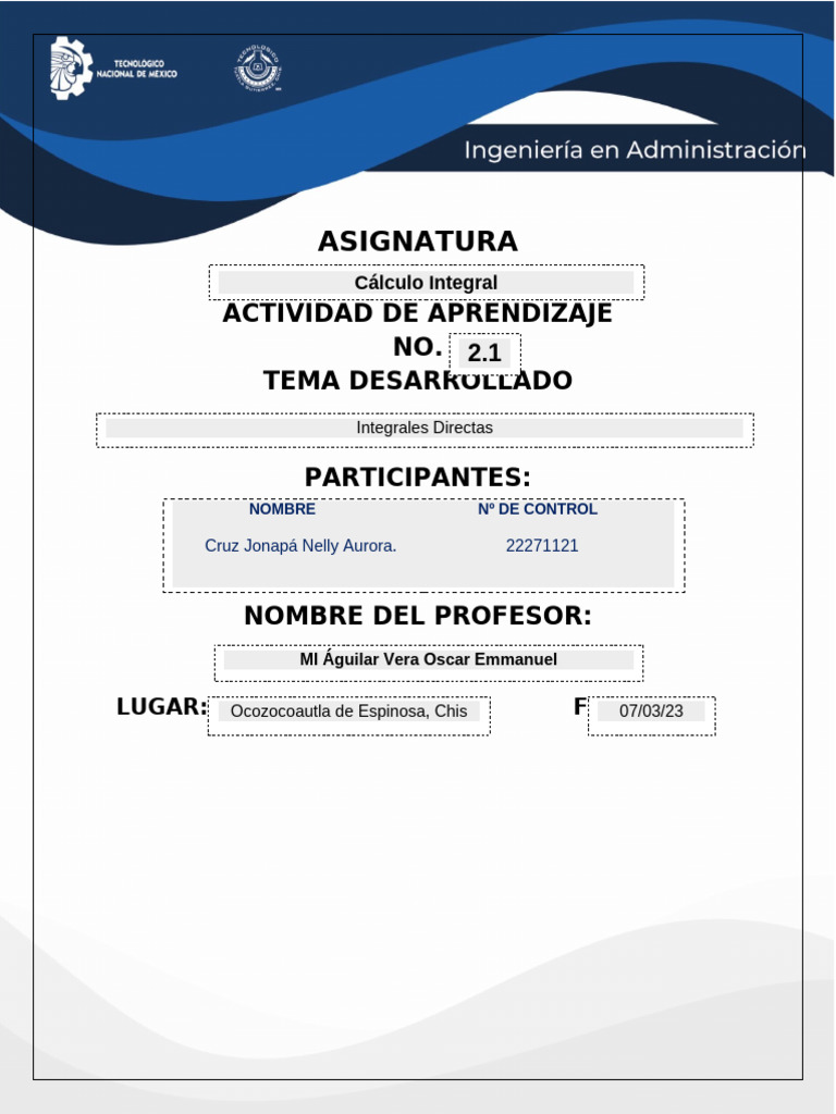 Cruz Jonapá Nelly Aurora U2 C1 | PDF