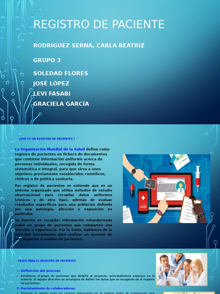 Registro de Paciente Gestion de Laboratorio | PDF | Historial médico ...