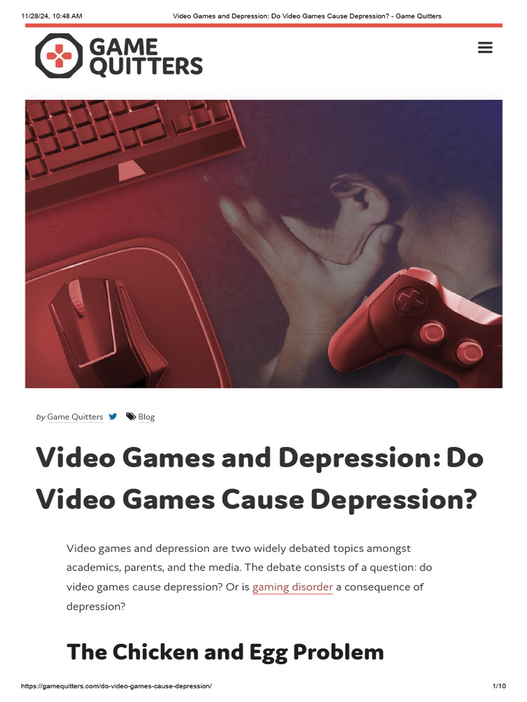 Video Games and Depression Explained | PDF | Major Depressive Disorder ...
