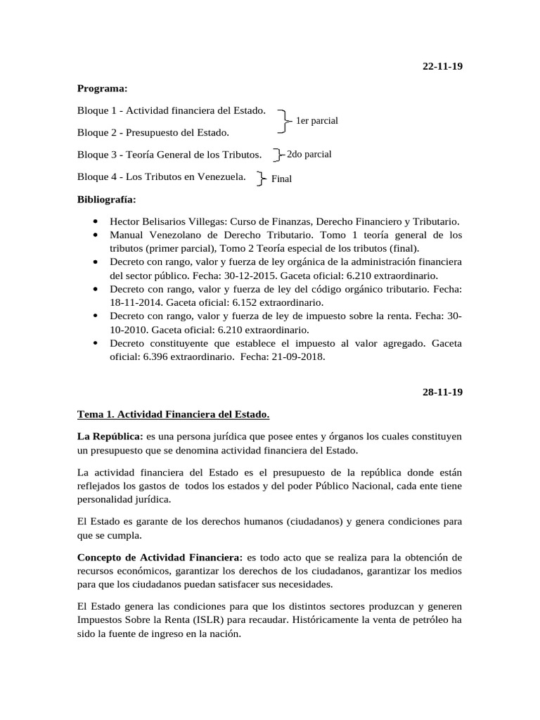 Primer Parcial - Finanzas Publicas | PDF | Presupuesto | Deuda