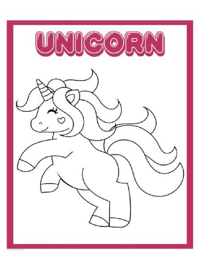 Unicorn Coloring | PDF