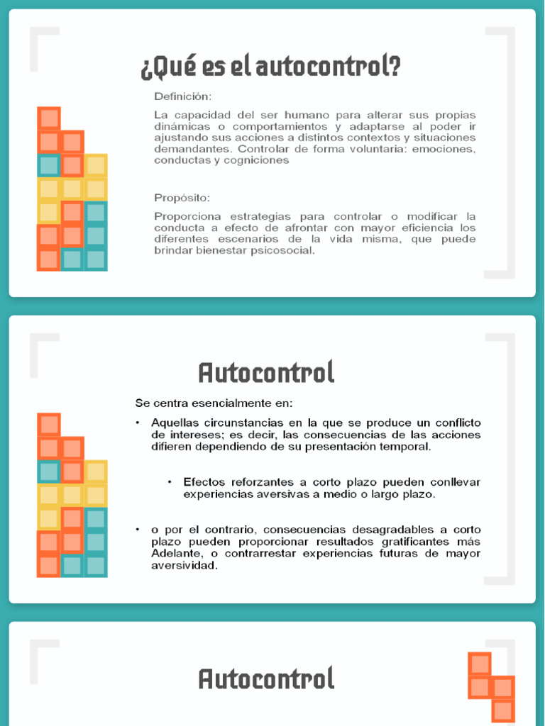 Autocontrol y autorregulación: Claves esenciales | PDF | Motivación ...