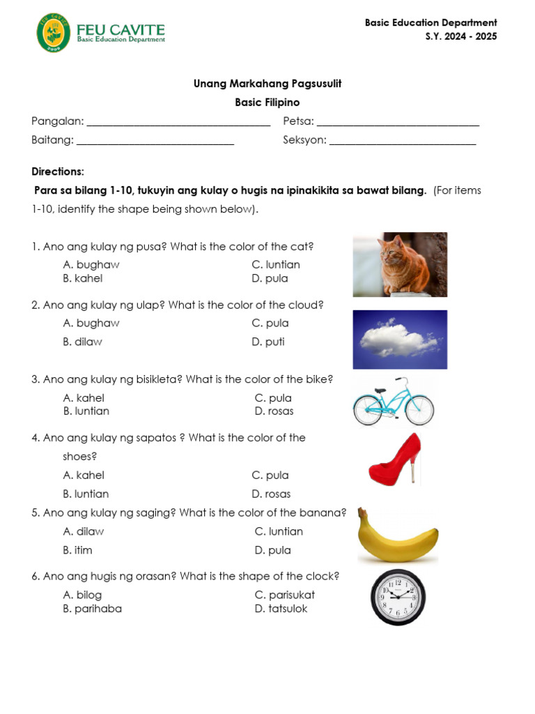 Q1 Basic Filipino 24-25 - Signed | PDF