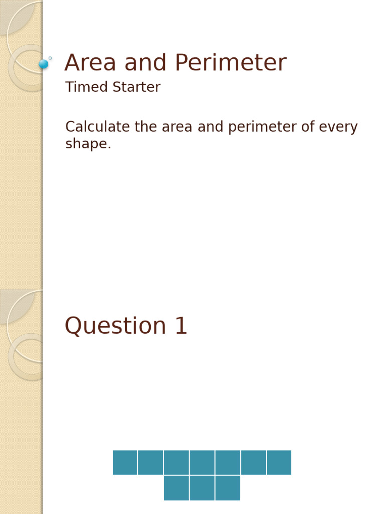 Area and Perimeter Starter SOLN | PDF