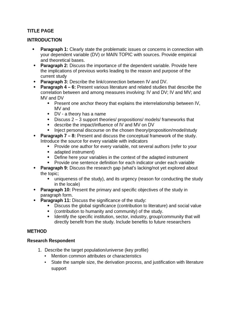Research Chapter 1 and 2 Guide | PDF | Sampling (Statistics) | Methodology