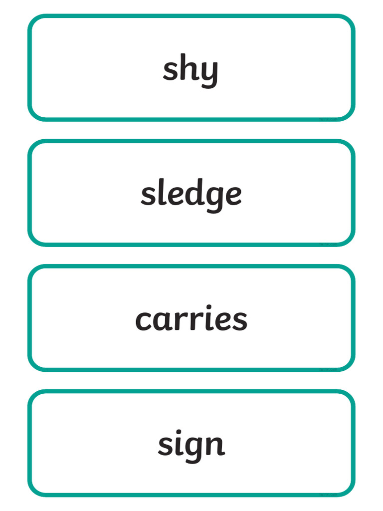 Level 6 Decodable Word Flashcards Weeks 1-10 | PDF