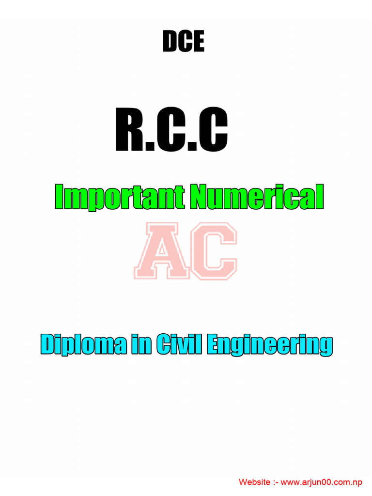 RCC Important Numerical - Solution | PDF
