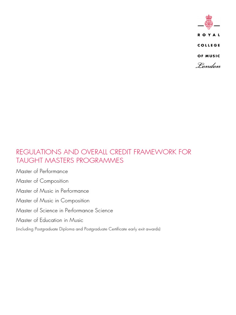 Taught Masters Programmes Regulations | PDF | Academic Degree | Master ...