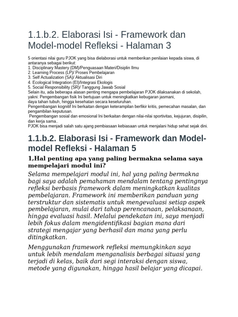 1.1.b.2. Elaborasi Isi - Framework Dan Model-Model Refleksi - Halaman 3 ...