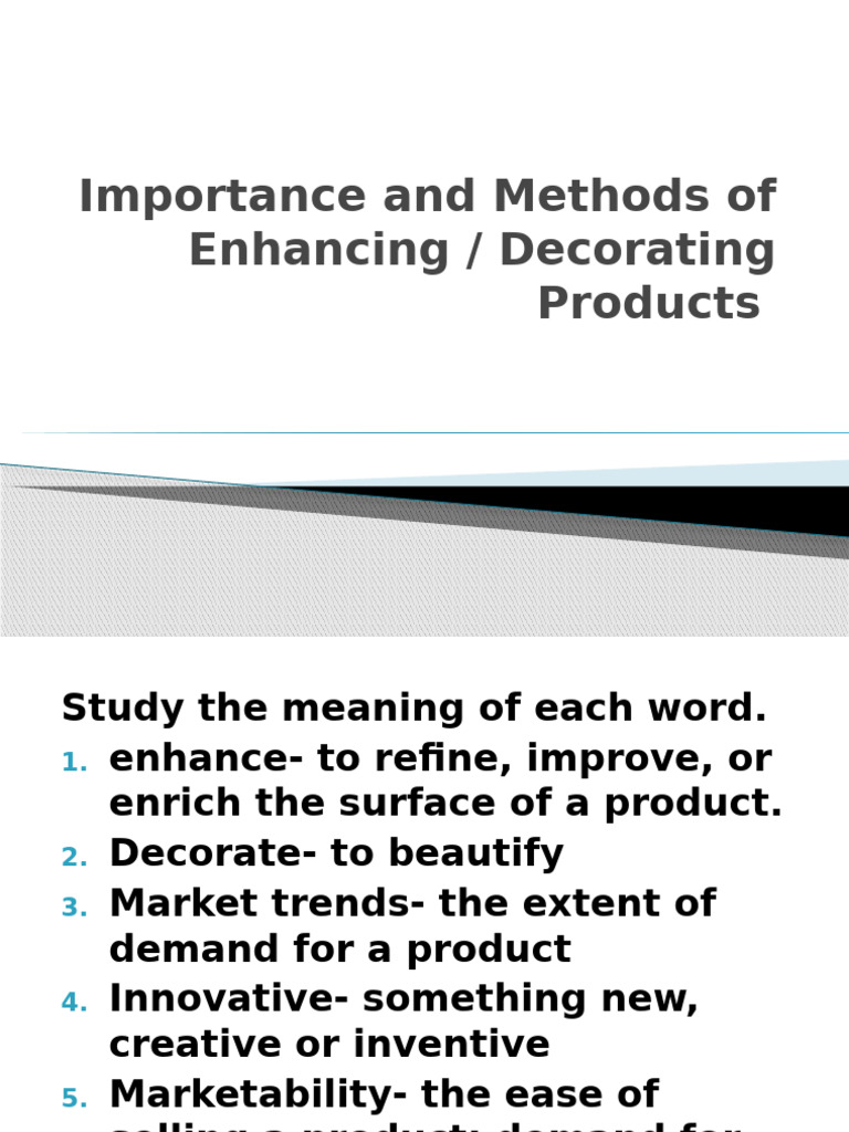 Importance and Methods of Enhancing | PDF