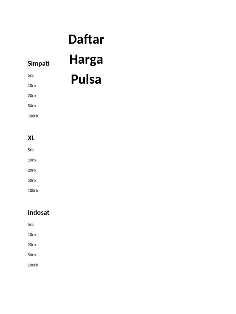 PULSA | PDF