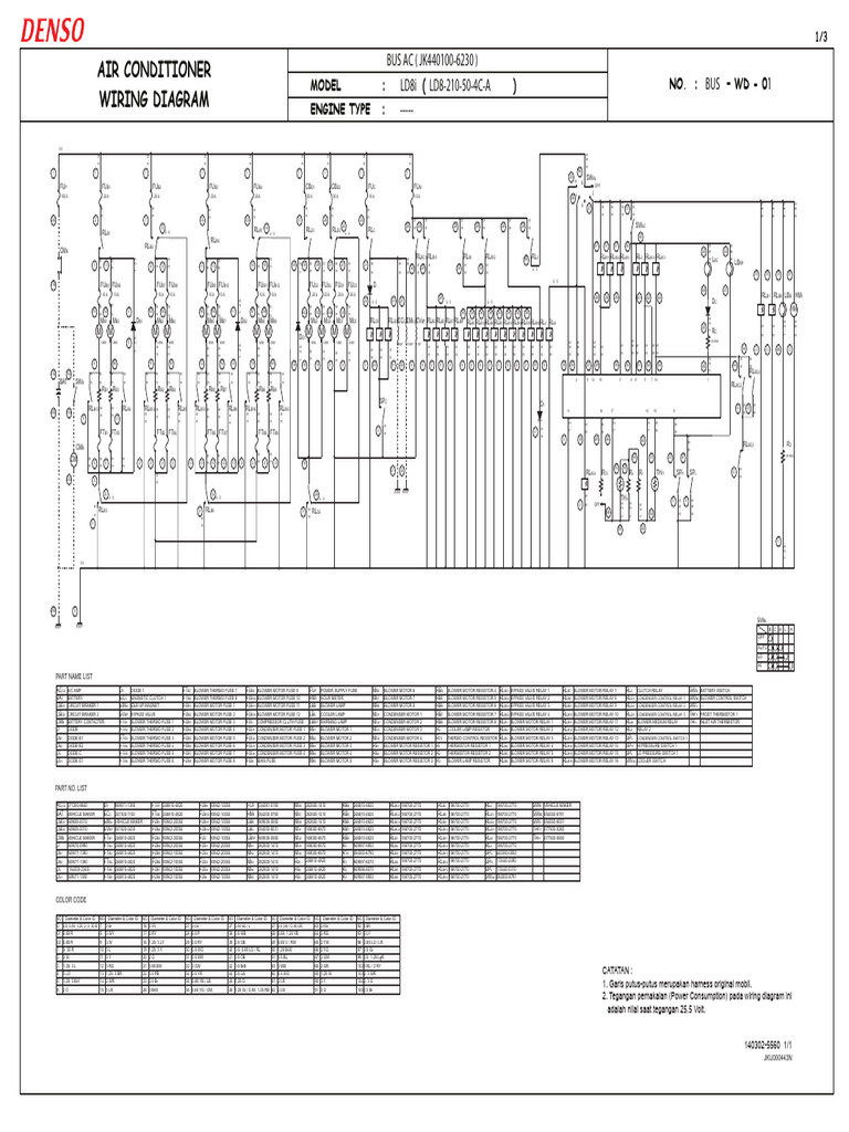Denso LD8i Bus AC Wiring Diagram | PDF | Infographics | Conceptual Model