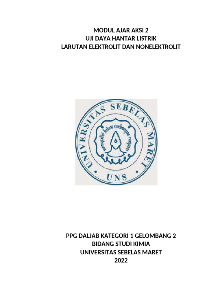 Modul Ajar Aksi 2 Uji Daya Hantar Listrik Larutan Elektrolit Dan ...