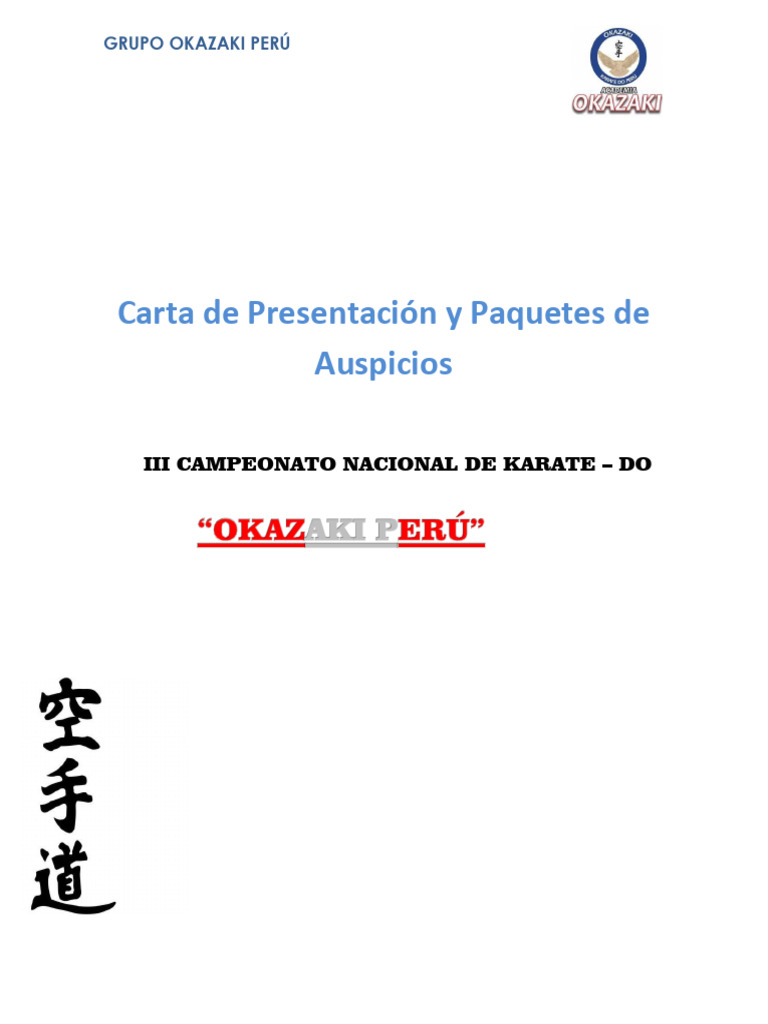 Auspicios | PDF | Perú | Kárate