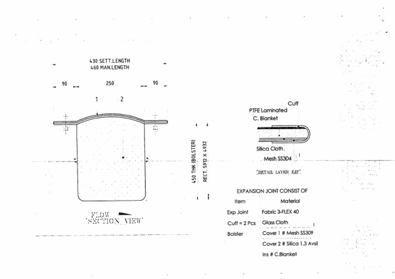Drawing Expansion Joint 101F503 | PDF
