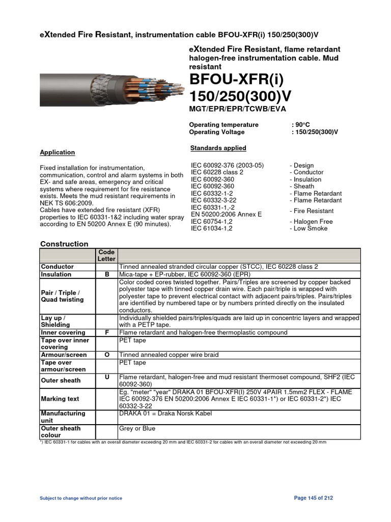 Fire-Resistant Instrumentation Cables | PDF | Wire | Electrical Engineering