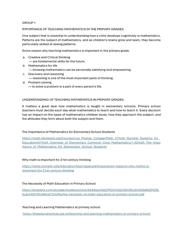 Written Report Eletmatp | PDF | Mathematics | Curriculum
