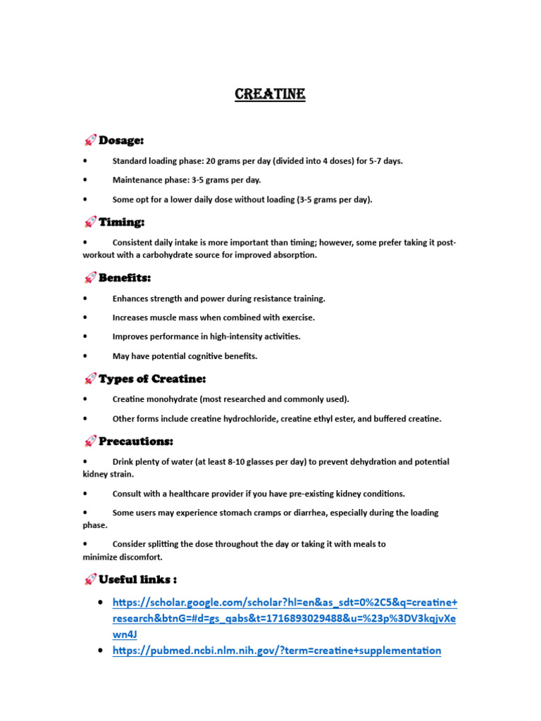 Creatine | PDF