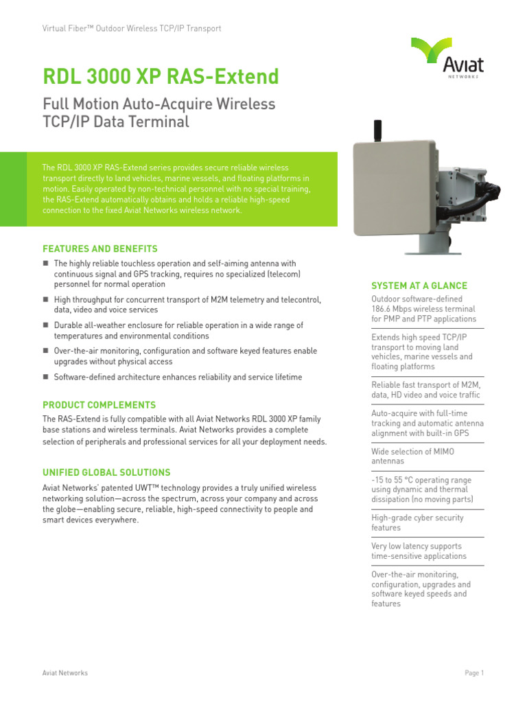 RDL 3000XP RAS-Extend Short-Form Datasheet 2022-SEP-23 | PDF | Mimo ...