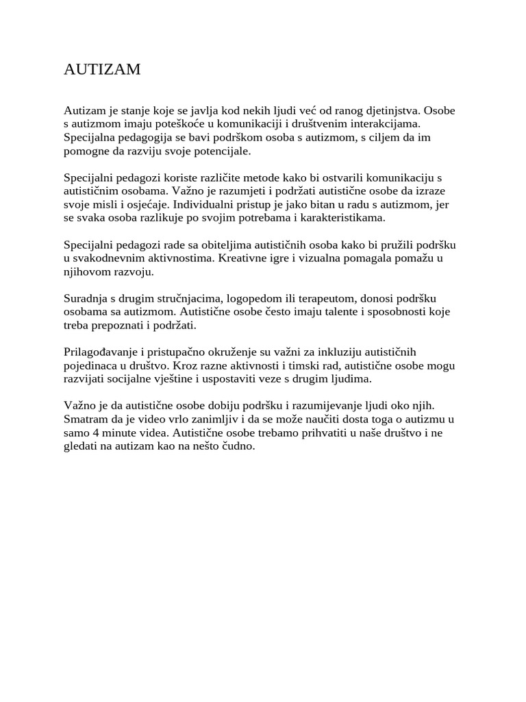 Autizam | PDF