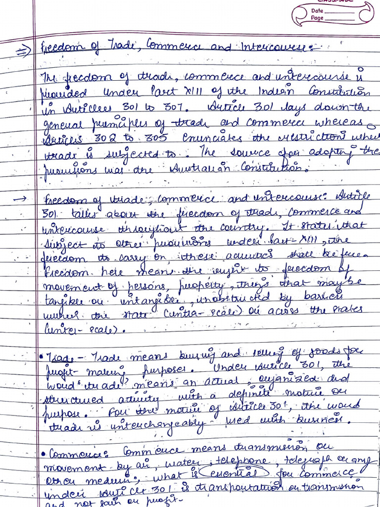 Article 301 To 307 | PDF