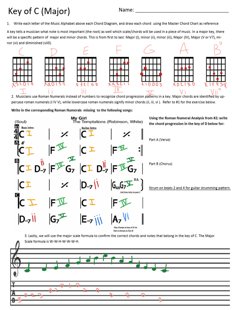 Chord Progressions in Key of C | PDF