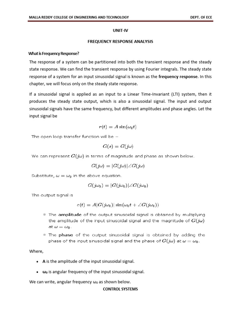 Bode Plot and Resonant Frequency Analysis | PDF | Resonance | Control Theory