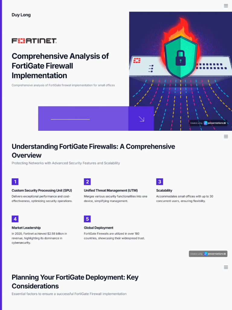 Implementing FortiGate Firewall For Small Offices | PDF