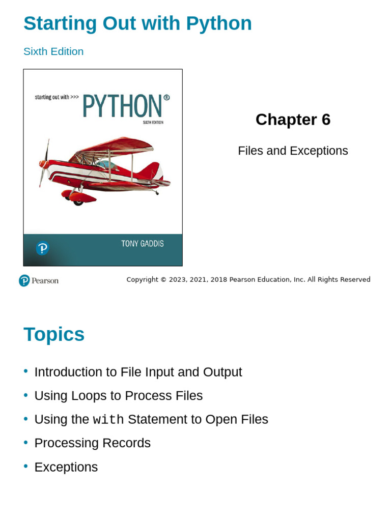 Gaddis Python 6e Chapter 06 - Accessible | PDF | Computer File | Filename