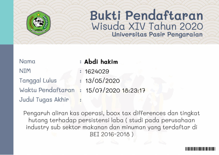 Abdi Hakim BUKTI PENDAFTARAN | PDF