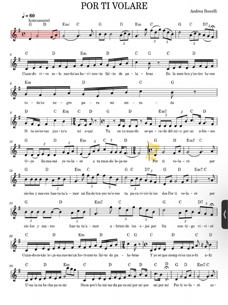 2 Por Ti Volare | PDF