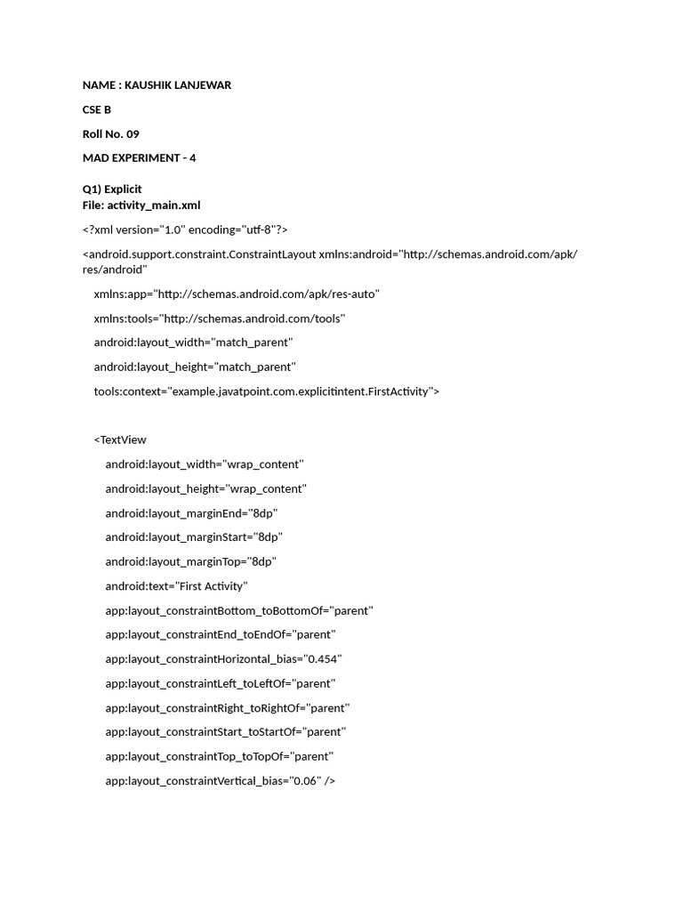 Mad Exp-4 | PDF | Software Development | Computer Programming