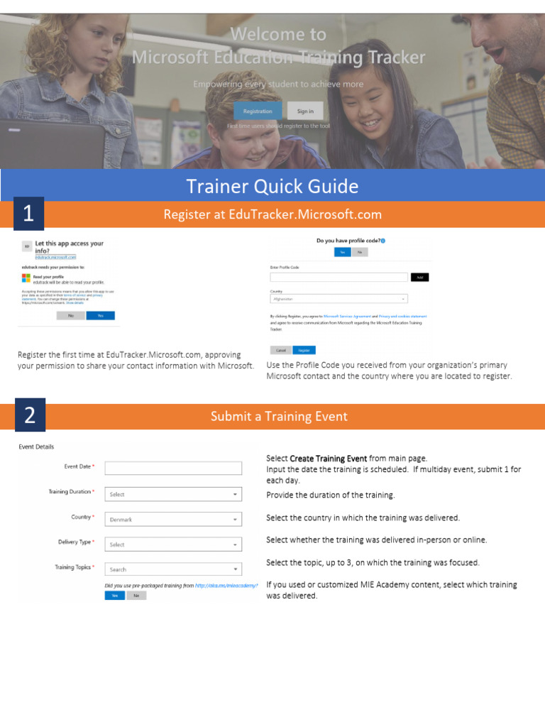 EduTracker Quick Guide - Showcase School and Microsoft Stores Trainer ...