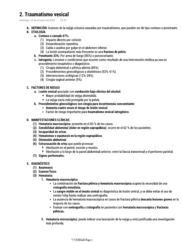 Trauma Vesical | PDF