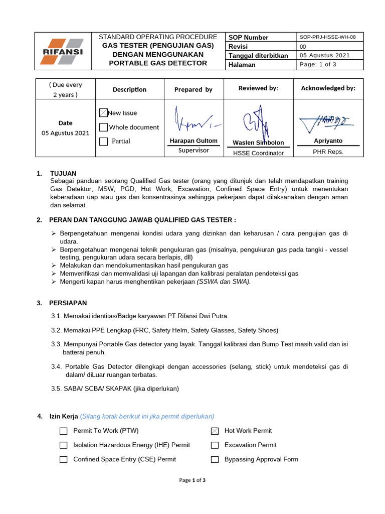 SOP Gas Tester | PDF