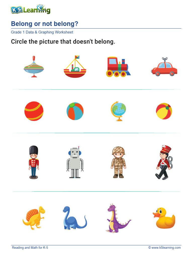 Grade 1 Belong Not Belong e | PDF