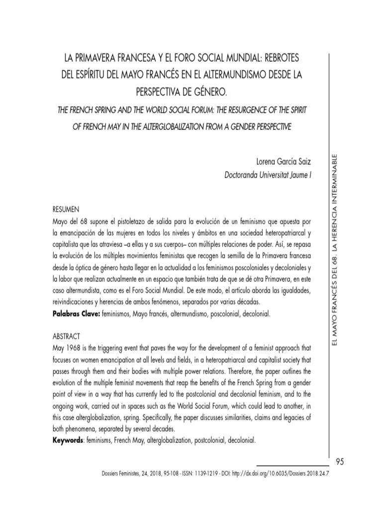 LaPrimaveraFrancesaYElForoSocialMundial-Lorena García Saiz | PDF ...